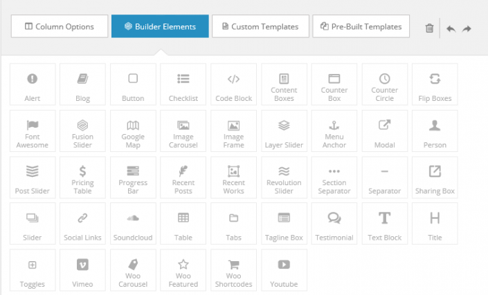 Wordpress plugins og widgets - Fusion builder